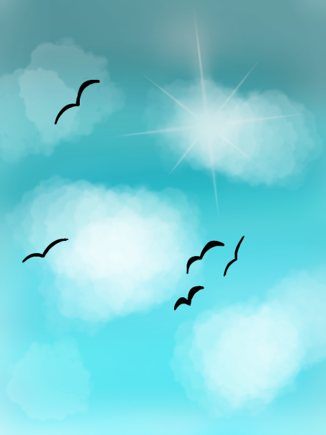 Blue sky - ibisPaint