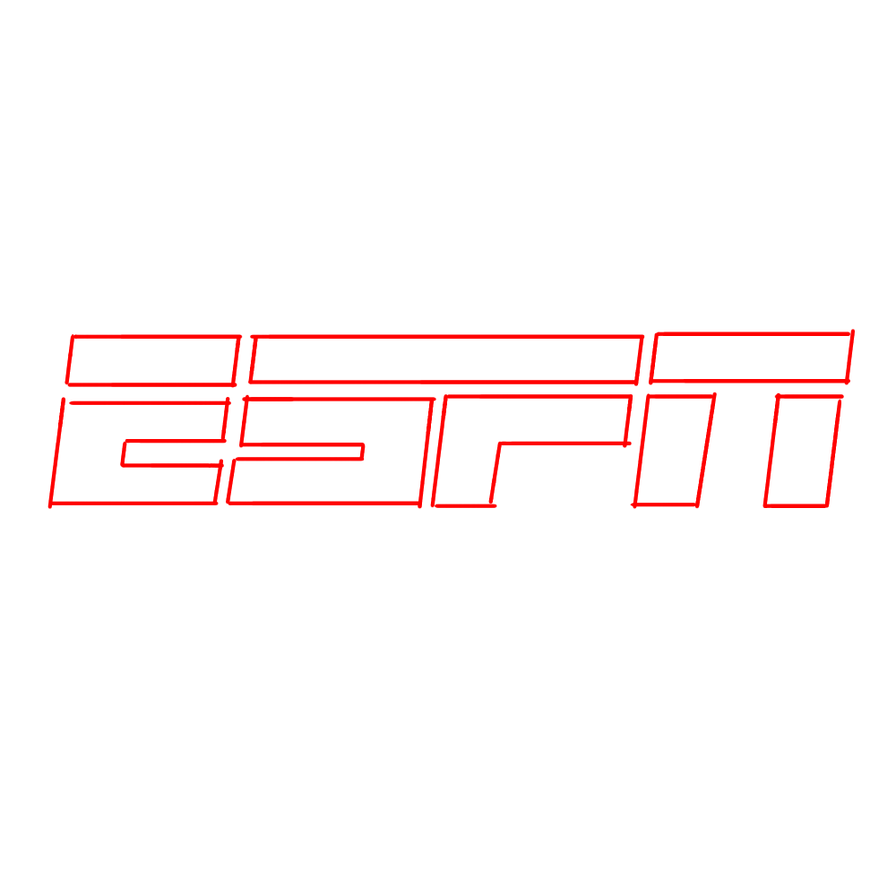 Drawing the ESPN logo - ibisPaint