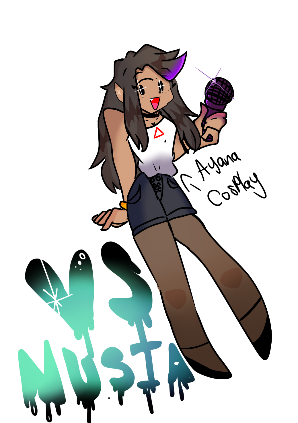 Musía cosplaying as Ayana from Fnf - ibisPaint