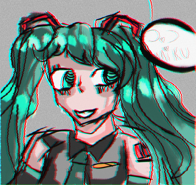 weirdcore miku sketch! - ibisPaint