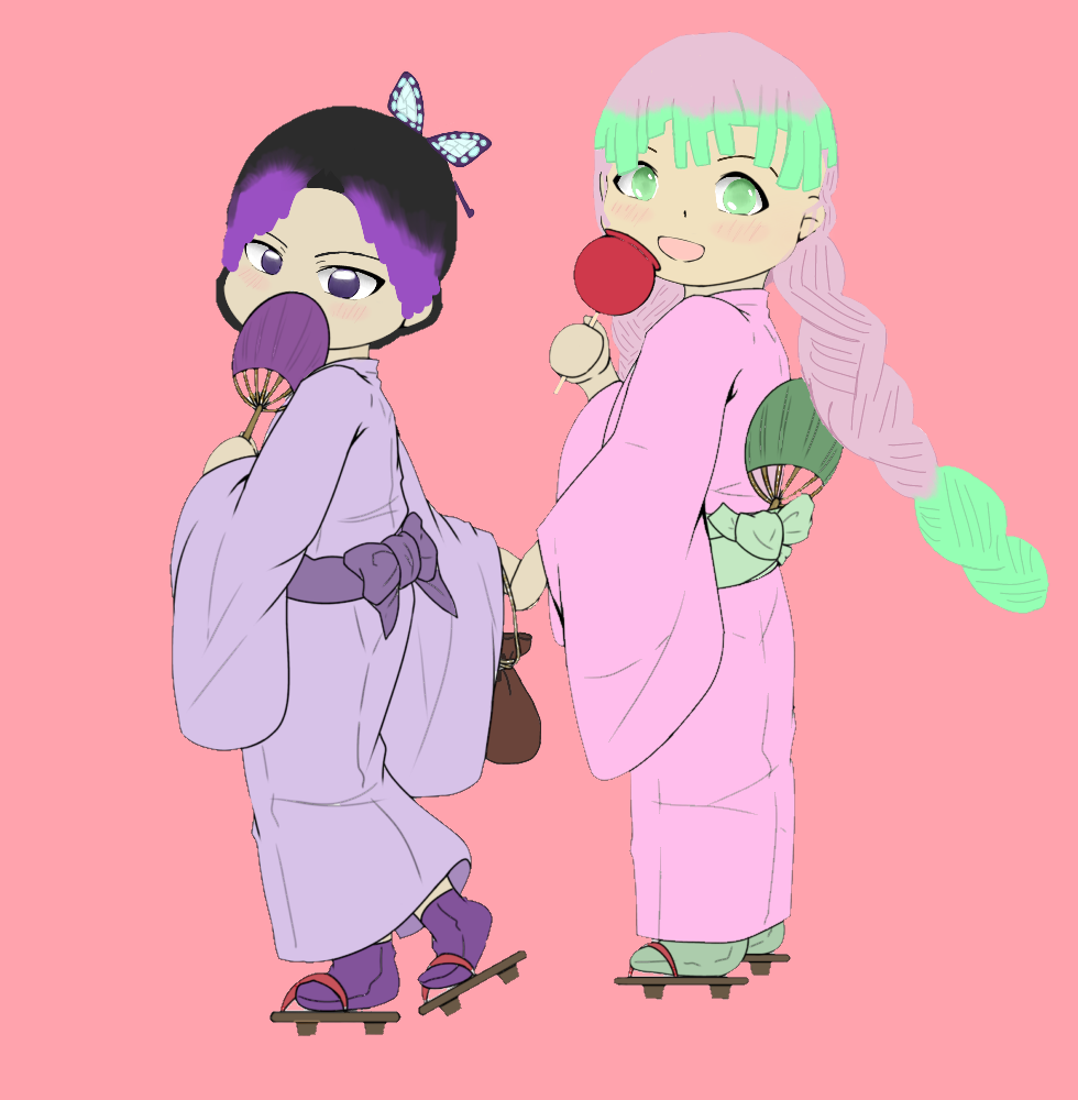 Mitsuri and Shinobu in kimono - ibisPaint