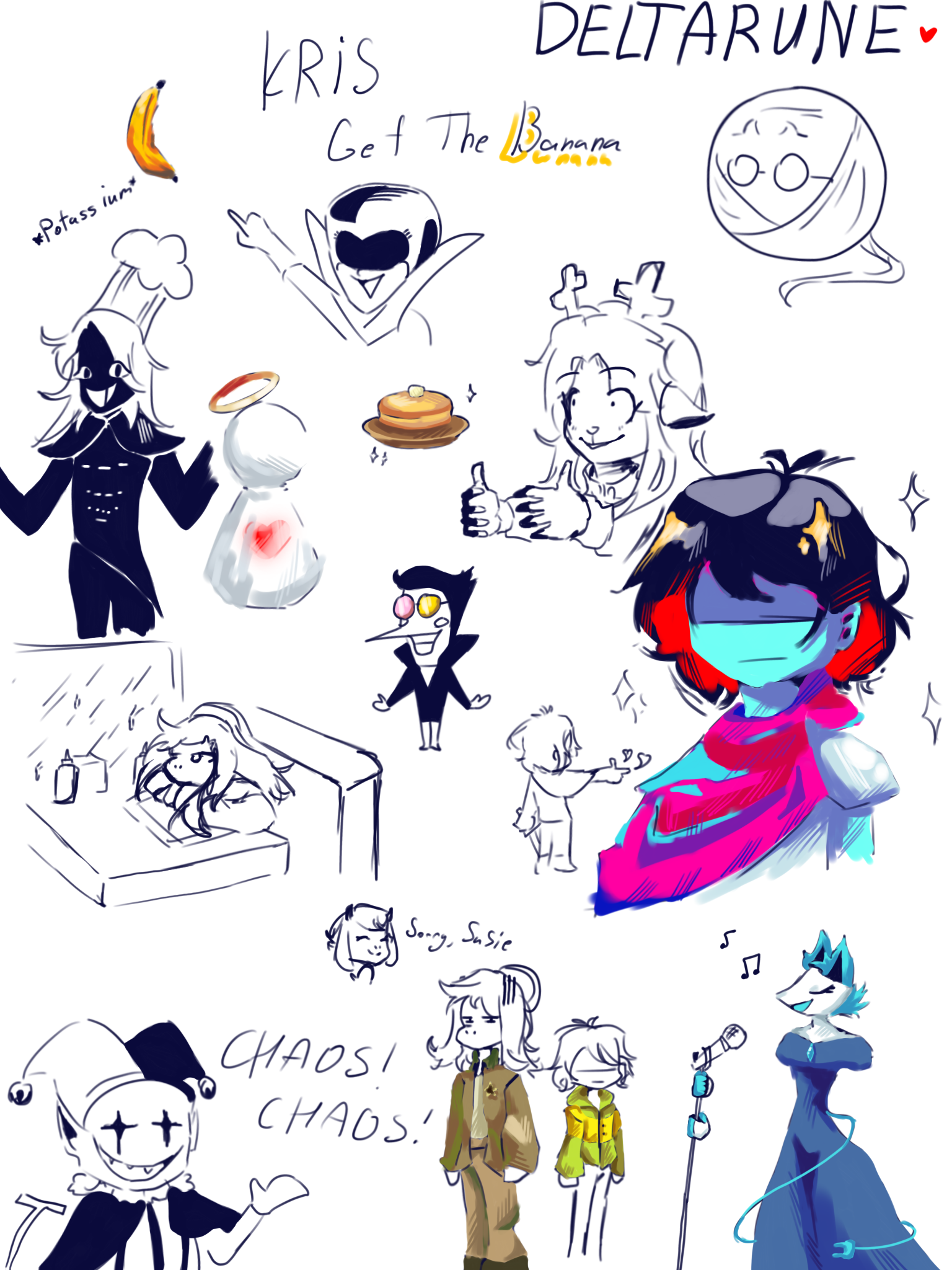 some DELTARUNE doodles - ibisPaint