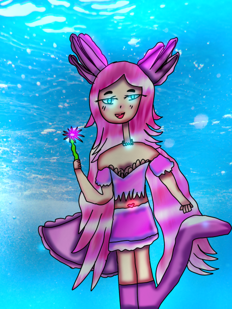 Axotla fan-art for Wendy dorga!(remake) - ibisPaint