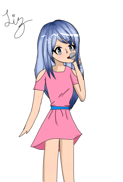 Elizebeth (Liz) character design singing - ibisPaint