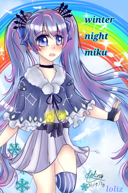 winter night miku - ibisPaint