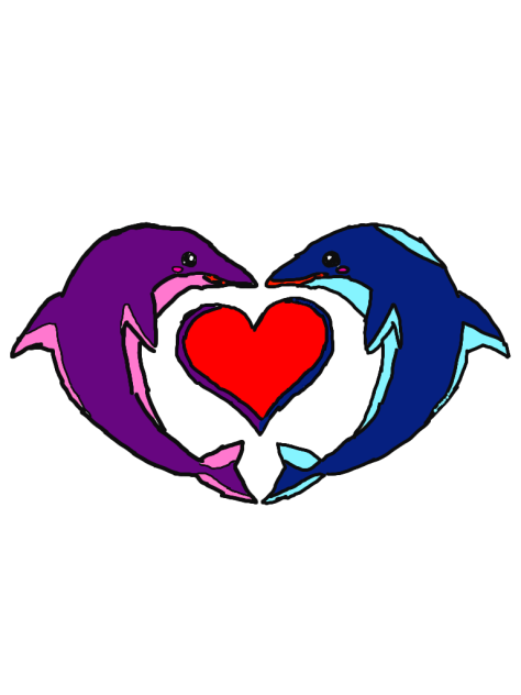 dolphins love - ibisPaint