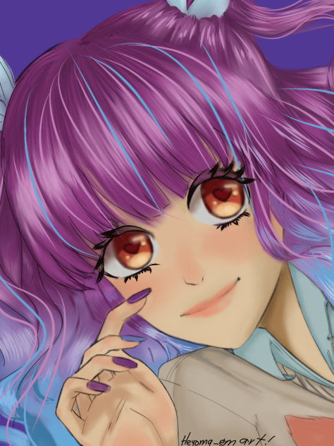 morado y celeste (ilustracion) - ibisPaint