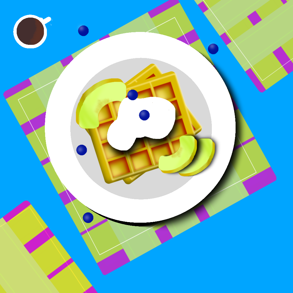waffles breakfast - ibisPaint
