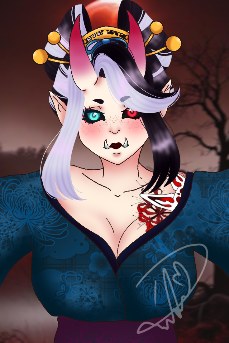 Usami Mizoroge (Oni 👹) - ibisPaint