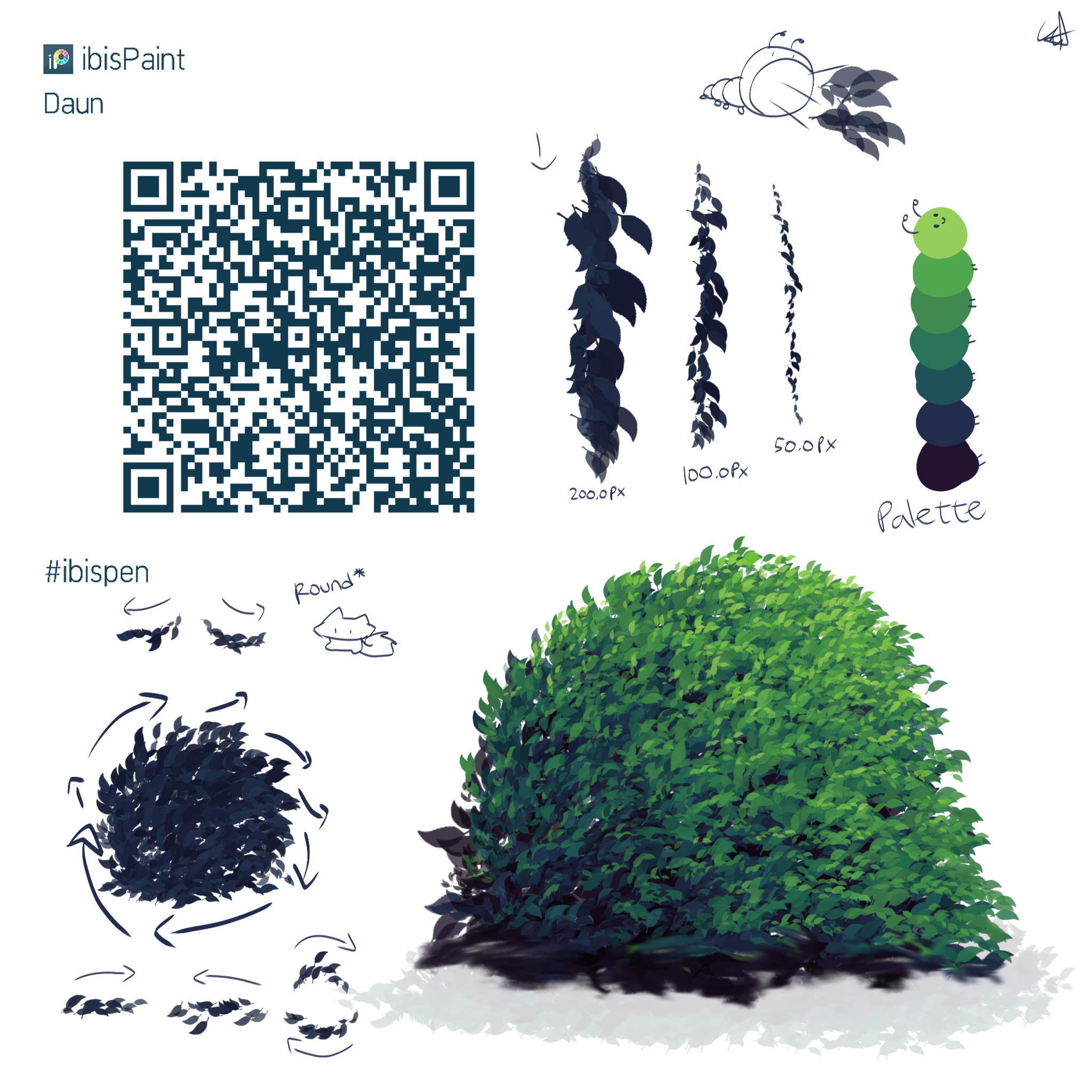 leaves brush - ibisPaint