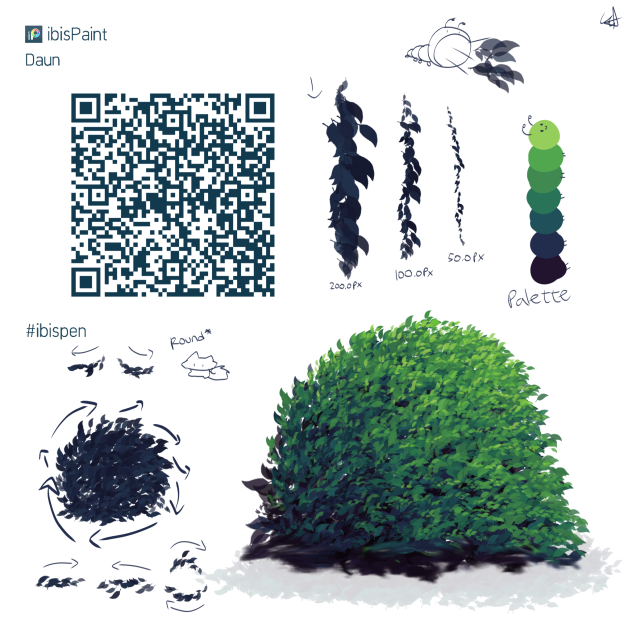 leaves brush - ibisPaint