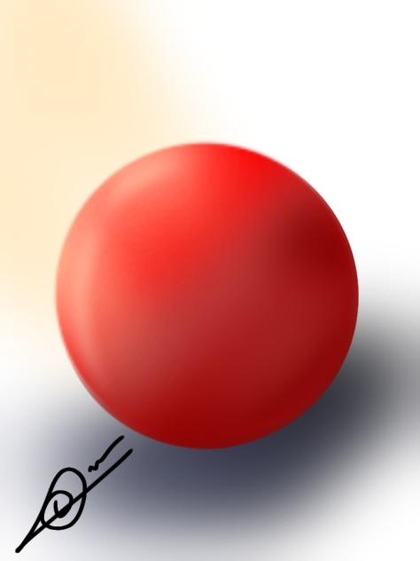 realistic 3D red Ball - ibisPaint