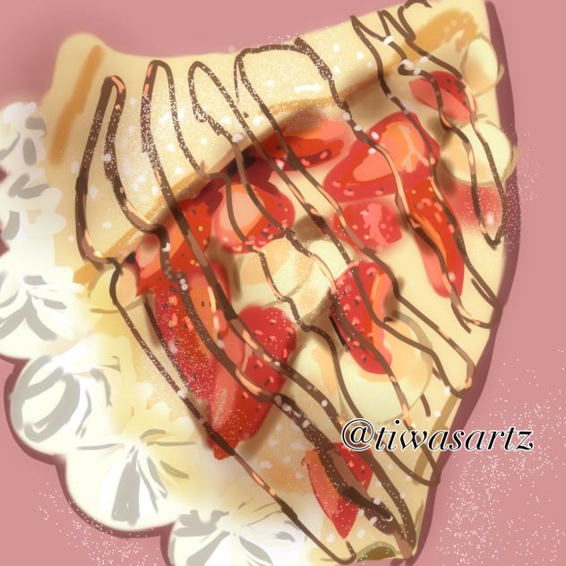 strawberry crepes 🍓🥞 - ibisPaint