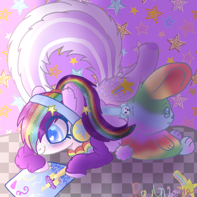 Rainbow Star doodling - ibisPaint