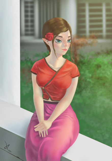 bumese girl (elf version) - ibisPaint