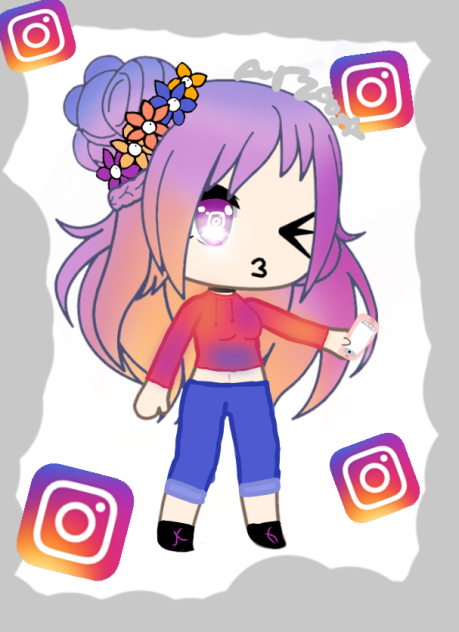 instagram in gacha life - ibisPaint