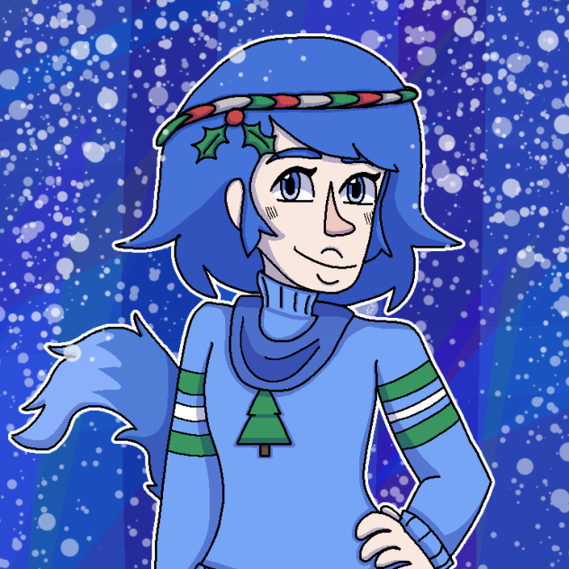 Wolfy Anime Girl Christmas - Speedpaint - ibisPaint