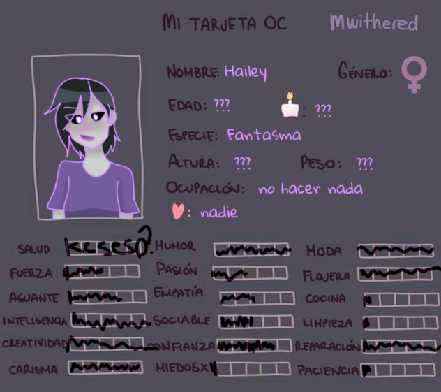 ficha de personaje de Hailey - ibisPaint