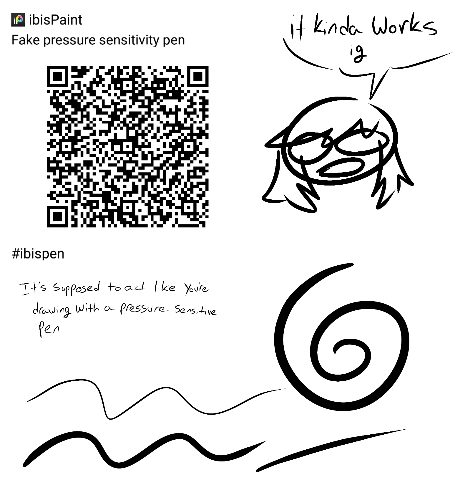 Fake pressure sensitivity pen - ibisPaint