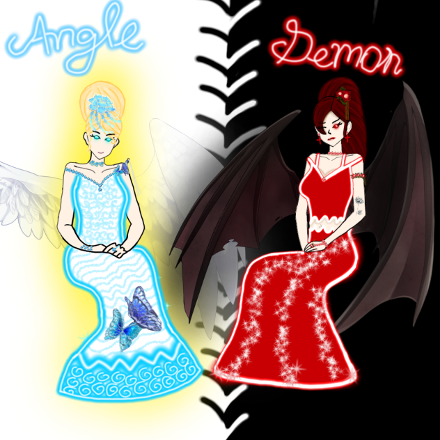 Angle😇 &Demon😈 - ibisPaint