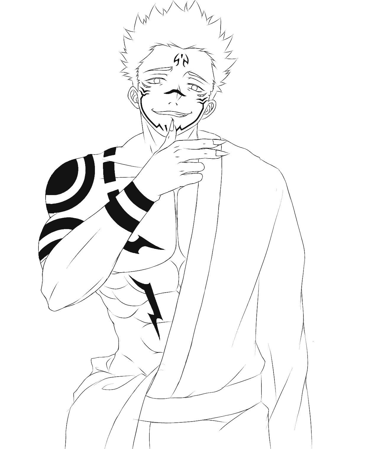 Ryomen Sukuna 👹 (Line art) - ibisPaint