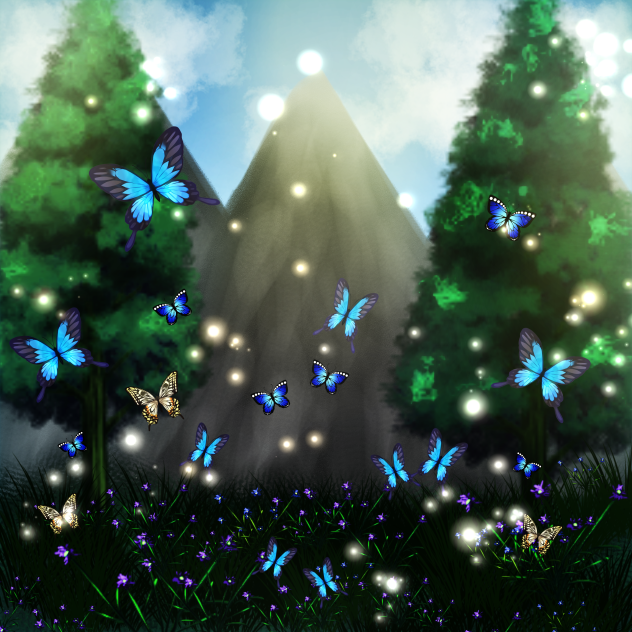 Mountain forest - ibisPaint