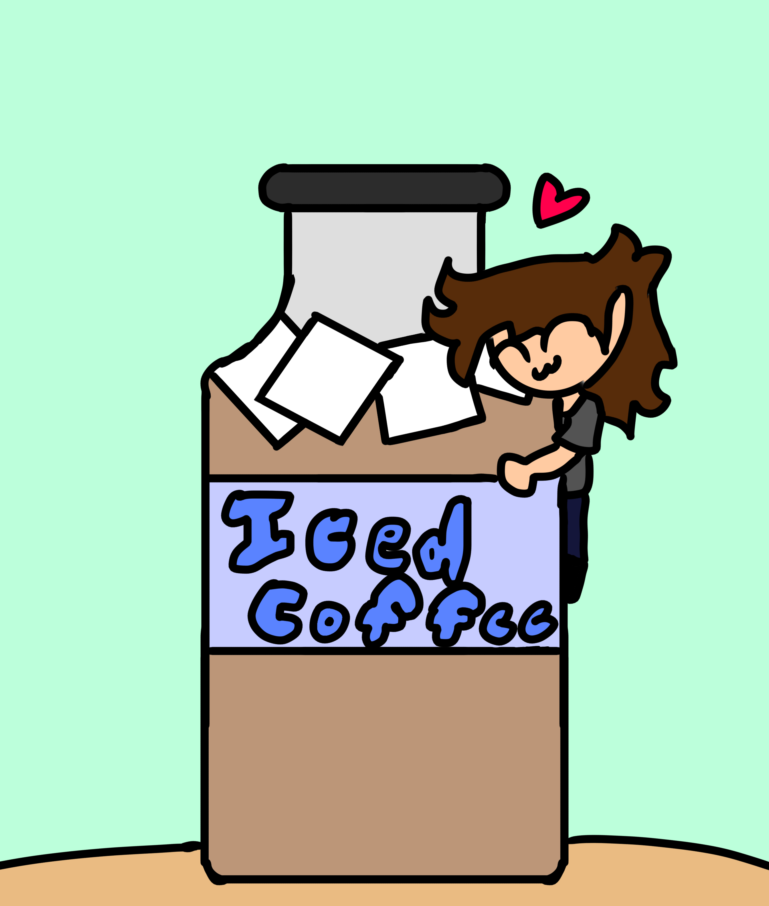 My love for iced coffee - ibisPaint