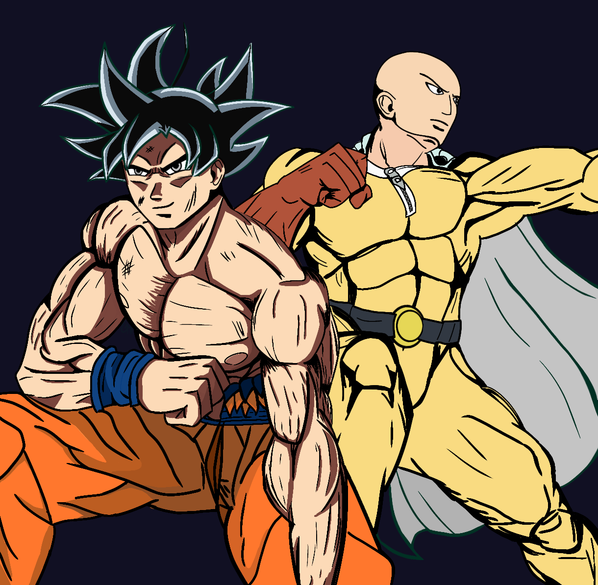 UI Goku & Serious Saitama - ibisPaint