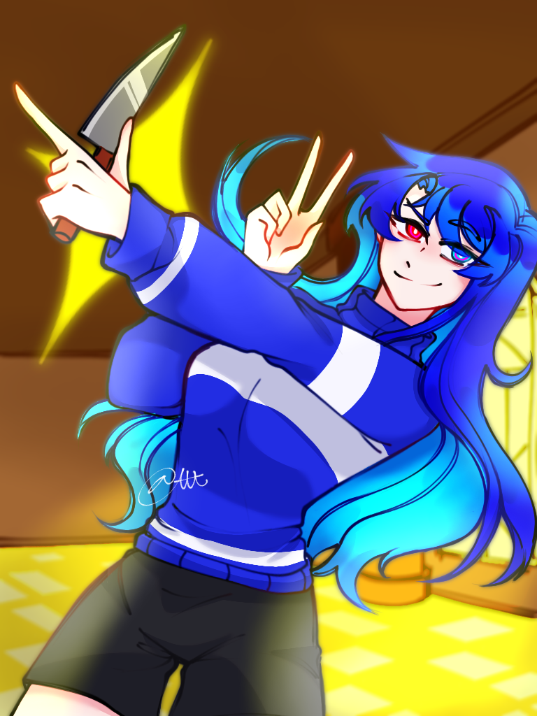 My oc playing undertale REMAKE - ibisPaint