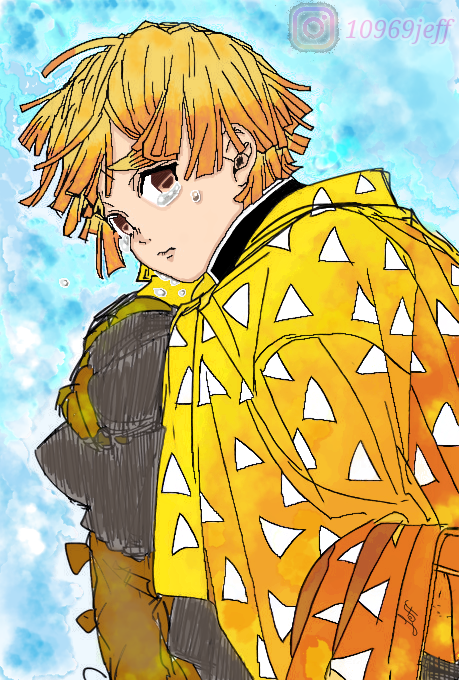 Zenitsu colors (Coloreando a Zenitsu) - ibisPaint