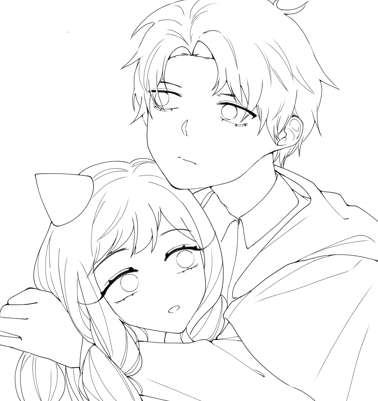 anya x damian lineart - ibisPaint