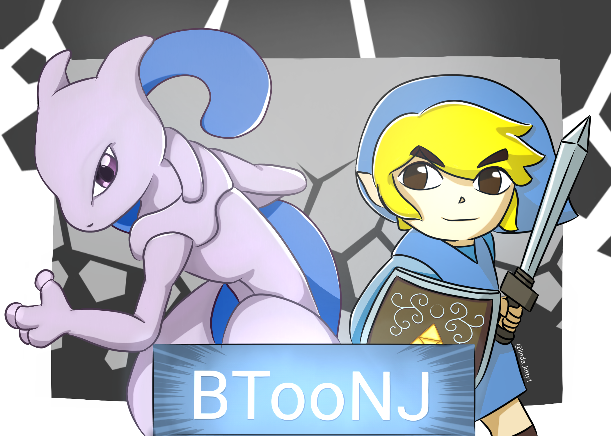 Mewtwo & Toon Link - ibisPaint