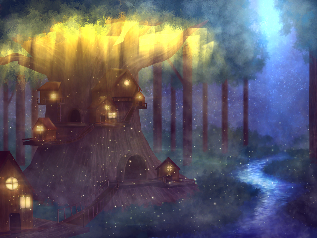 Big tree houses - ibisPaint