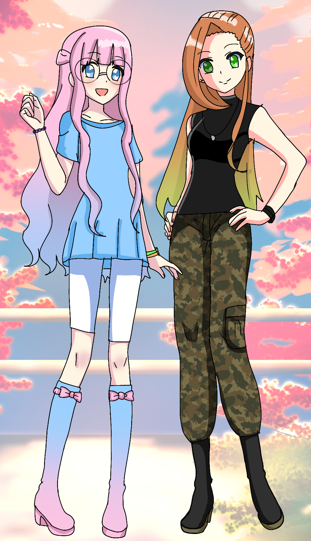 Nikochan and best friend - ibisPaint