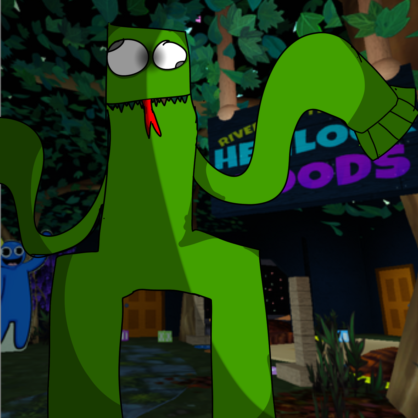 Green from rainbow friends - ibisPaint