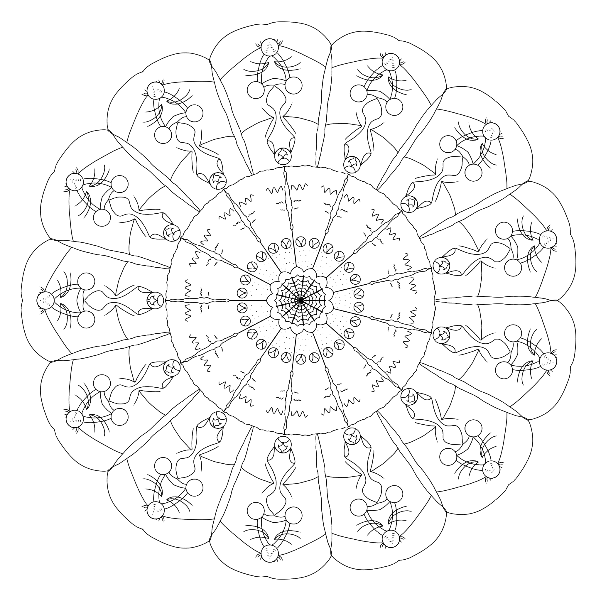 Uncoloured Mandala 2 - ibisPaint