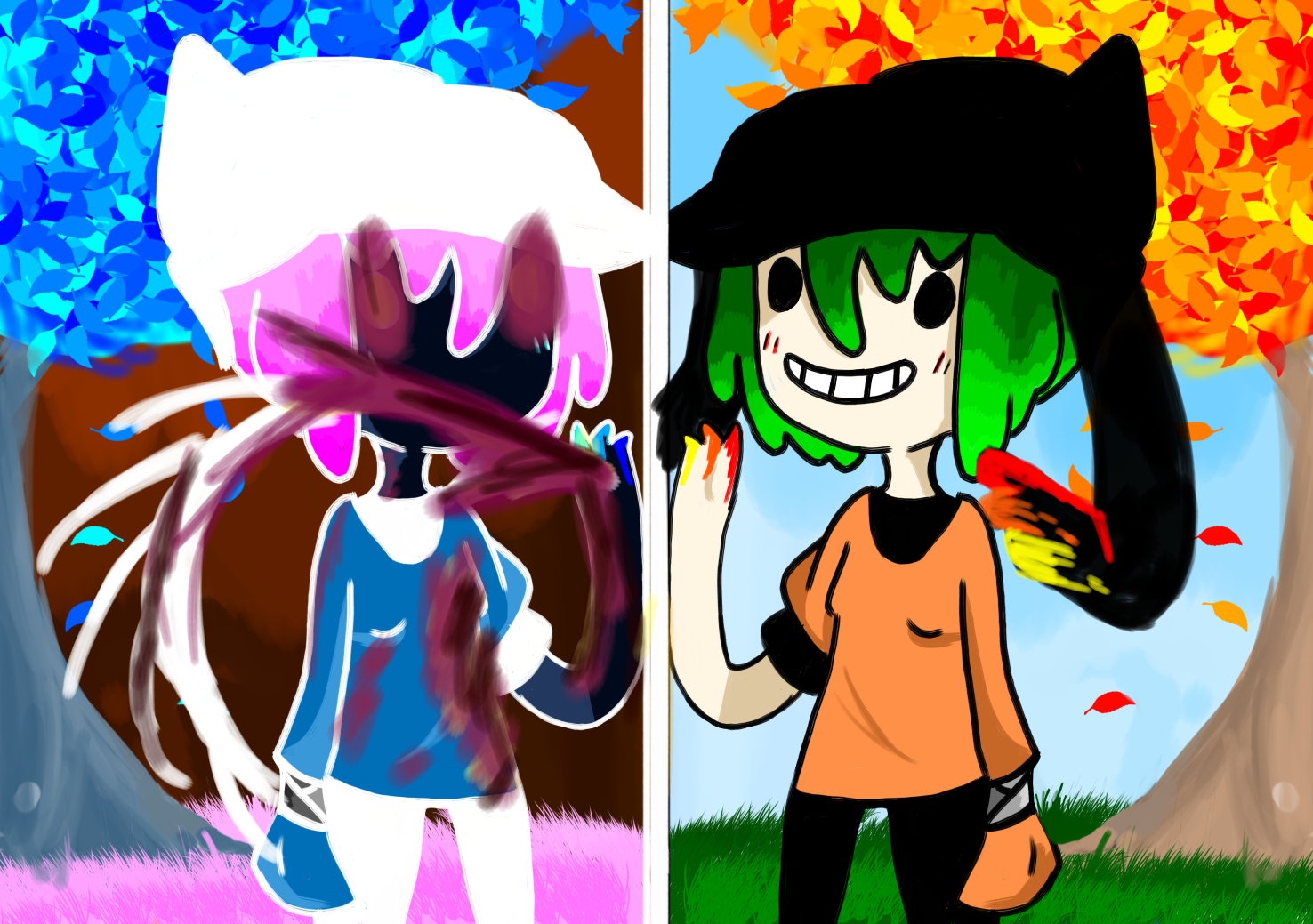 Style Practice; Negative + Cloning - ibisPaint