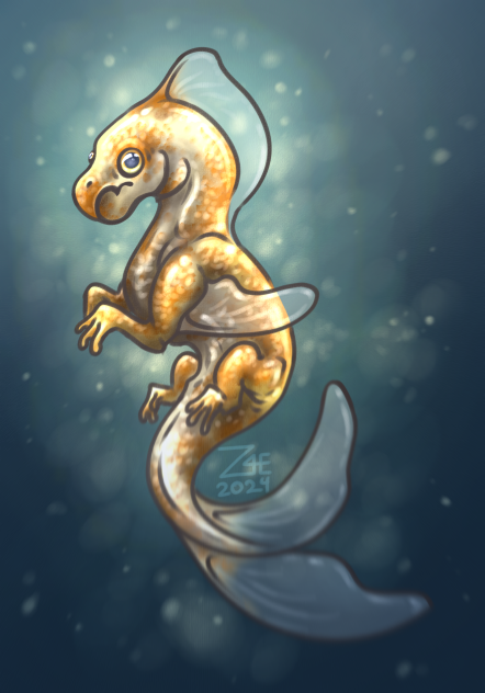 Lil goldfish dragon - ibisPaint