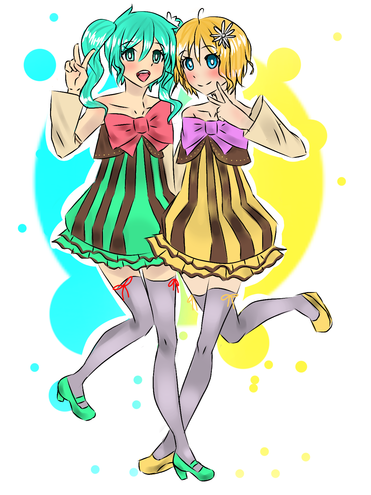 Miku y Rin - ibisPaint