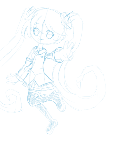 Chibi Miku (sketch) - ibisPaint