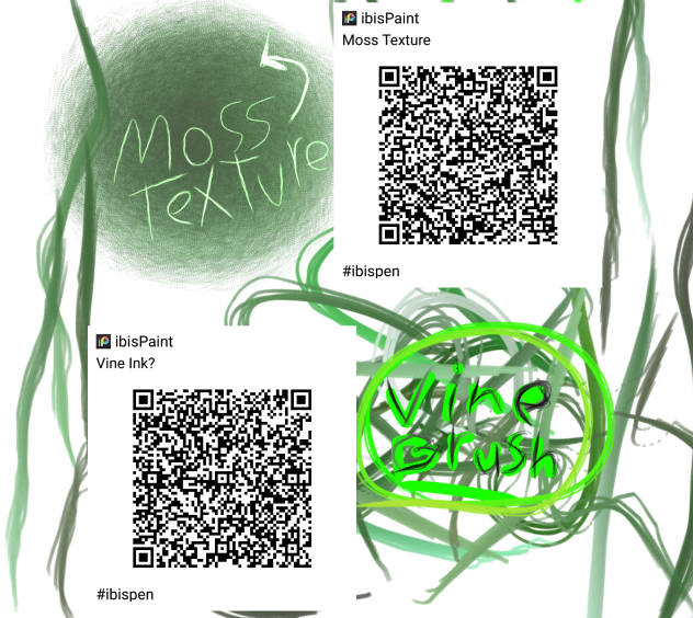 Vine Brush and Moss Texture - ibisPaint