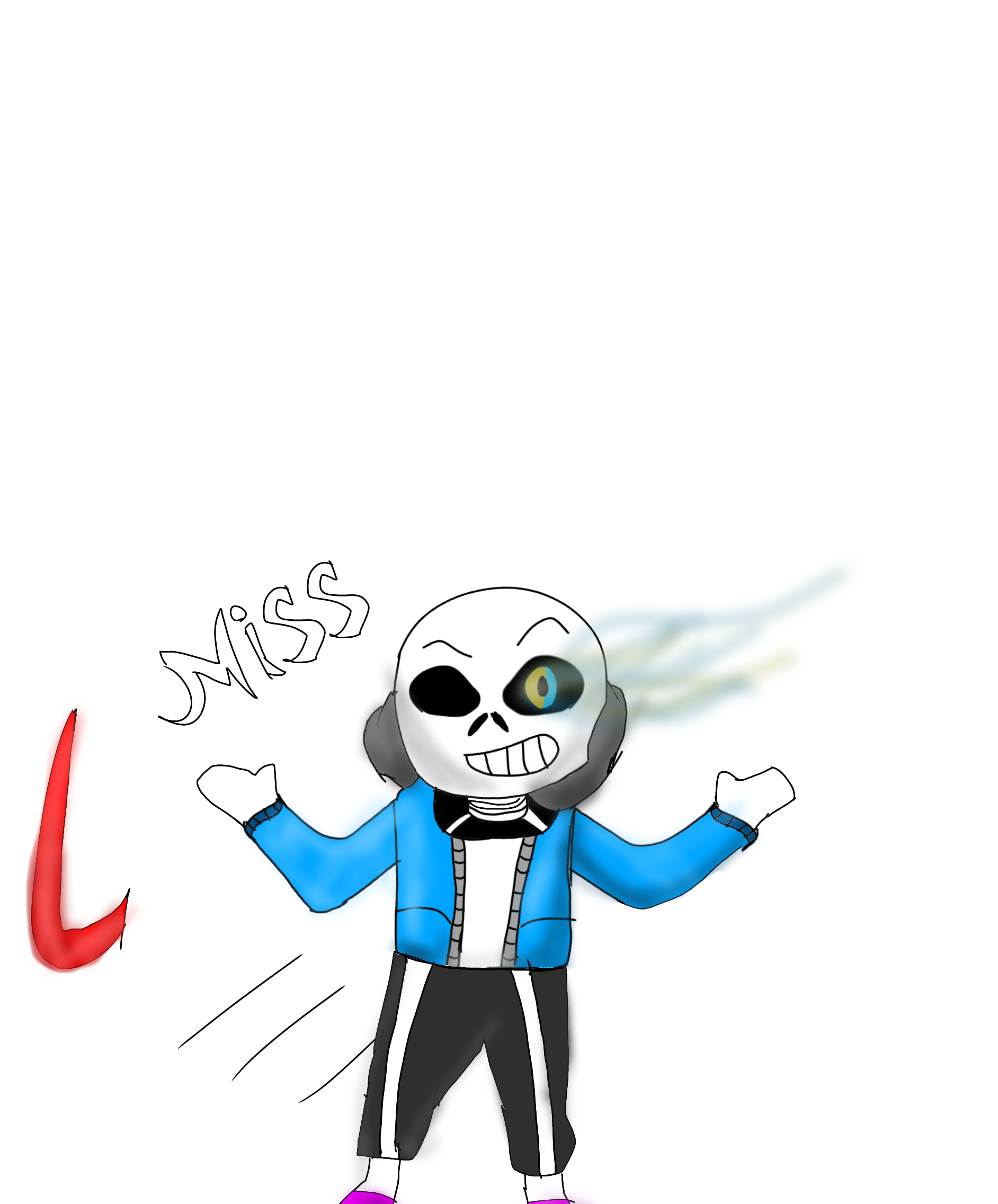 speedpaint of sans dodging - ibisPaint