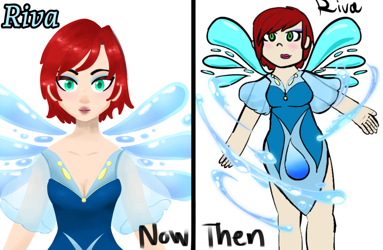 Then vs now, old oc remake - ibisPaint