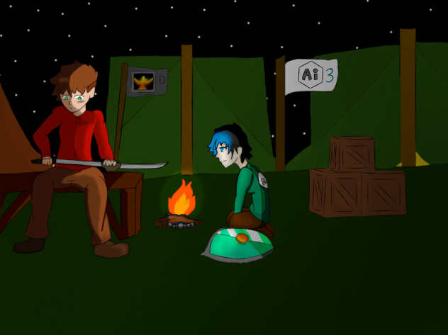 Camping by the fire. - ibisPaint