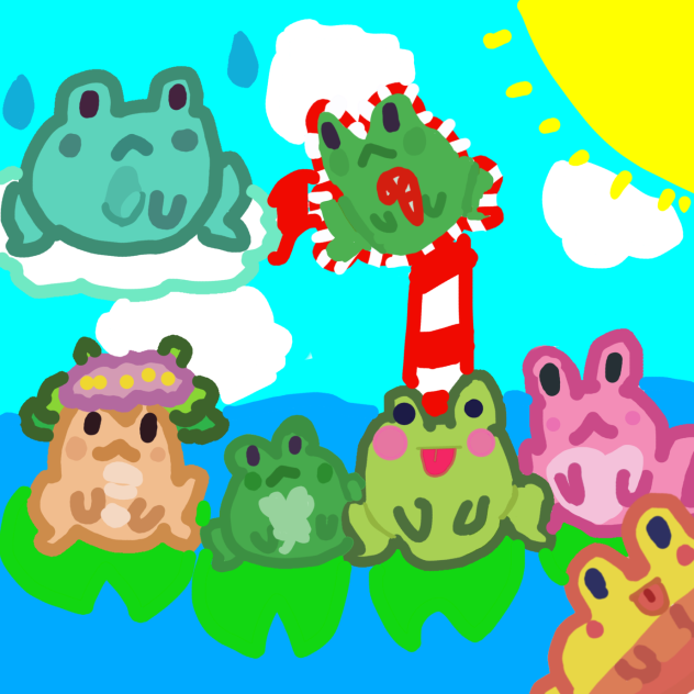 Blooket frogs - ibisPaint