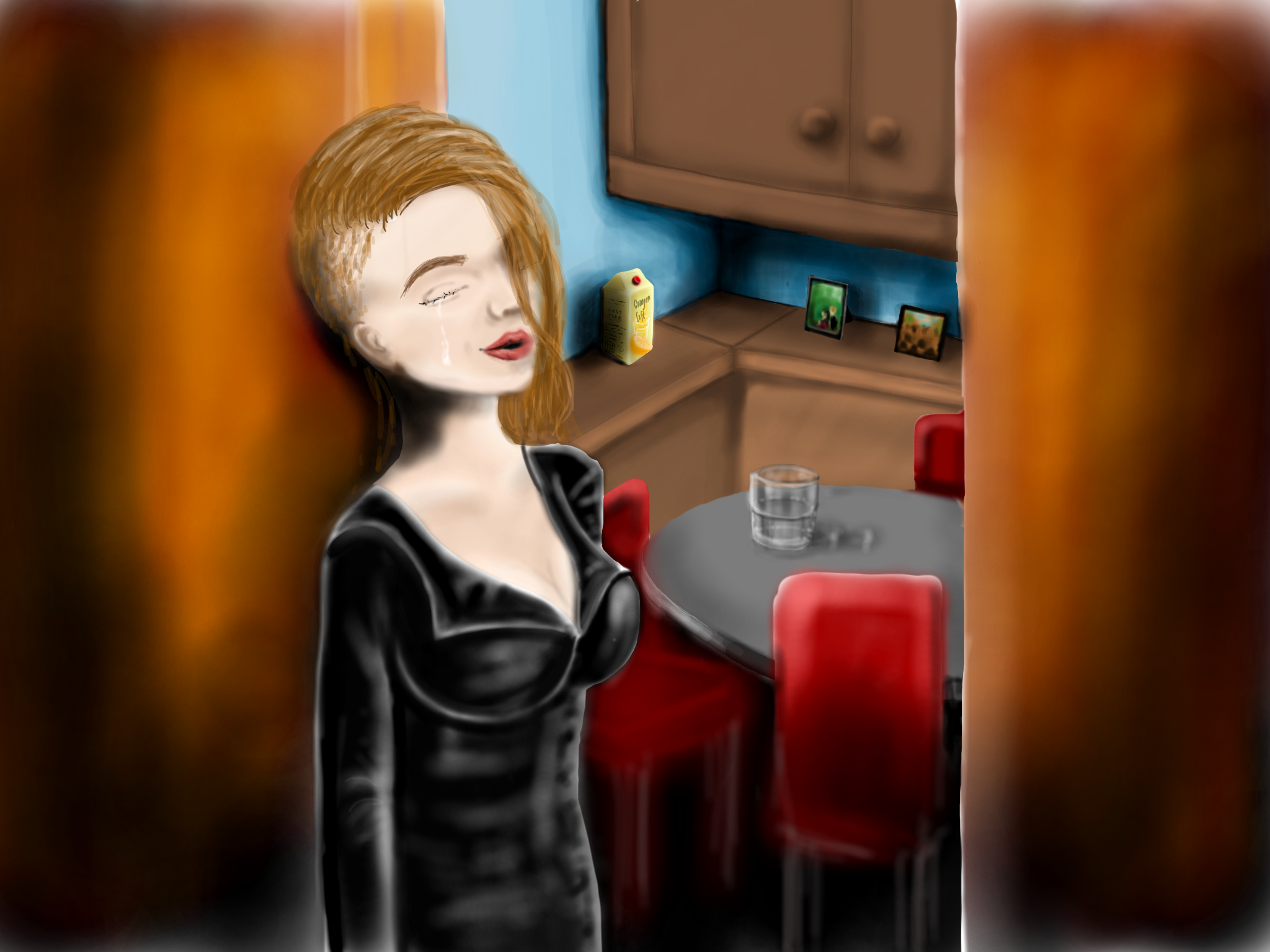 standing there, crying - ibisPaint