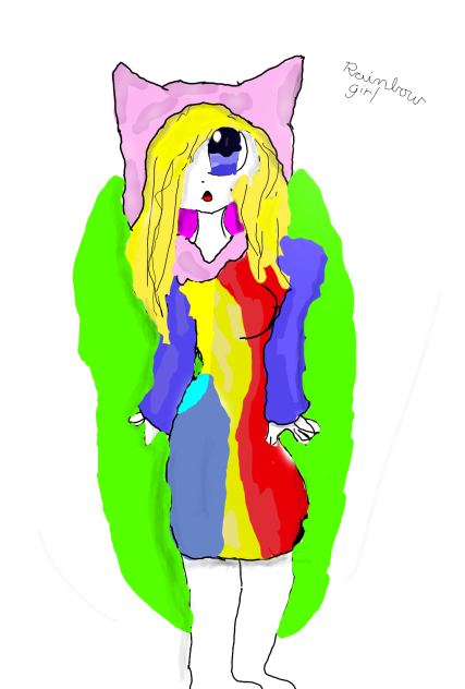 rainbow girl - ibisPaint