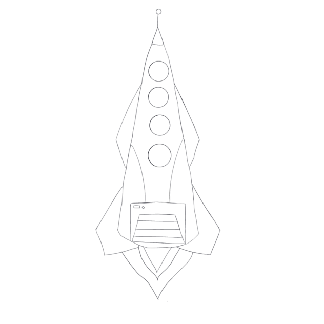 Rocket lineart - ibisPaint