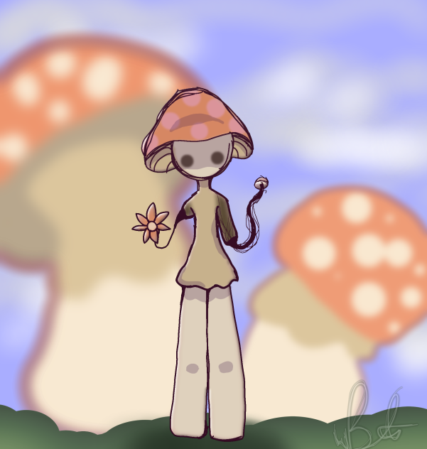 mushroom girl - ibisPaint