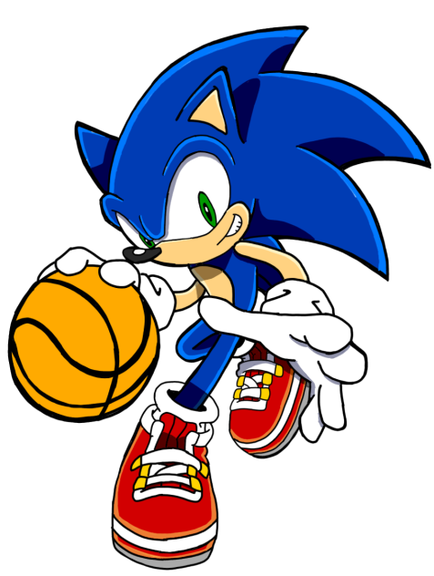 Restored Basketball Sonic Art - ibisPaint